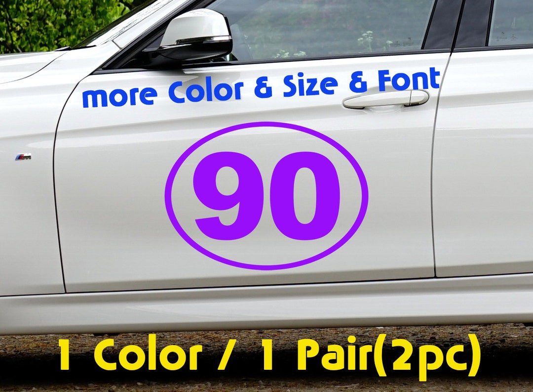 2x Rally Racing Custom Number Oval Decals Vinyl Stickers - Etsy