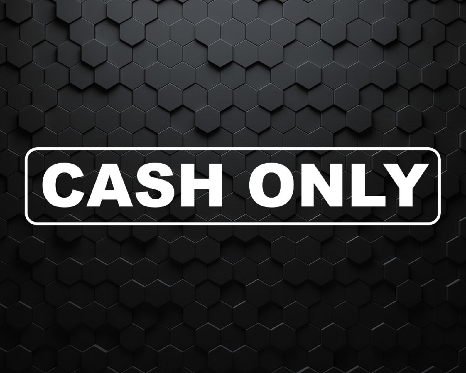 Cash Only Decal Vinyl Sticker Door Window Wall Sign Decals | Etsy
