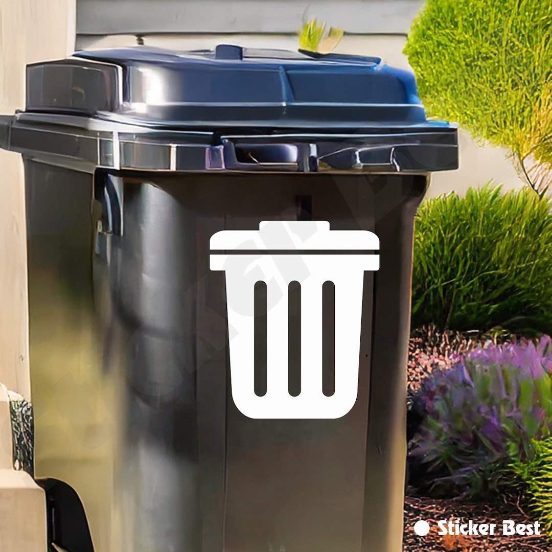 Trash Symbol Decal Sticker Die Cut Vinyl Stickers - Etsy