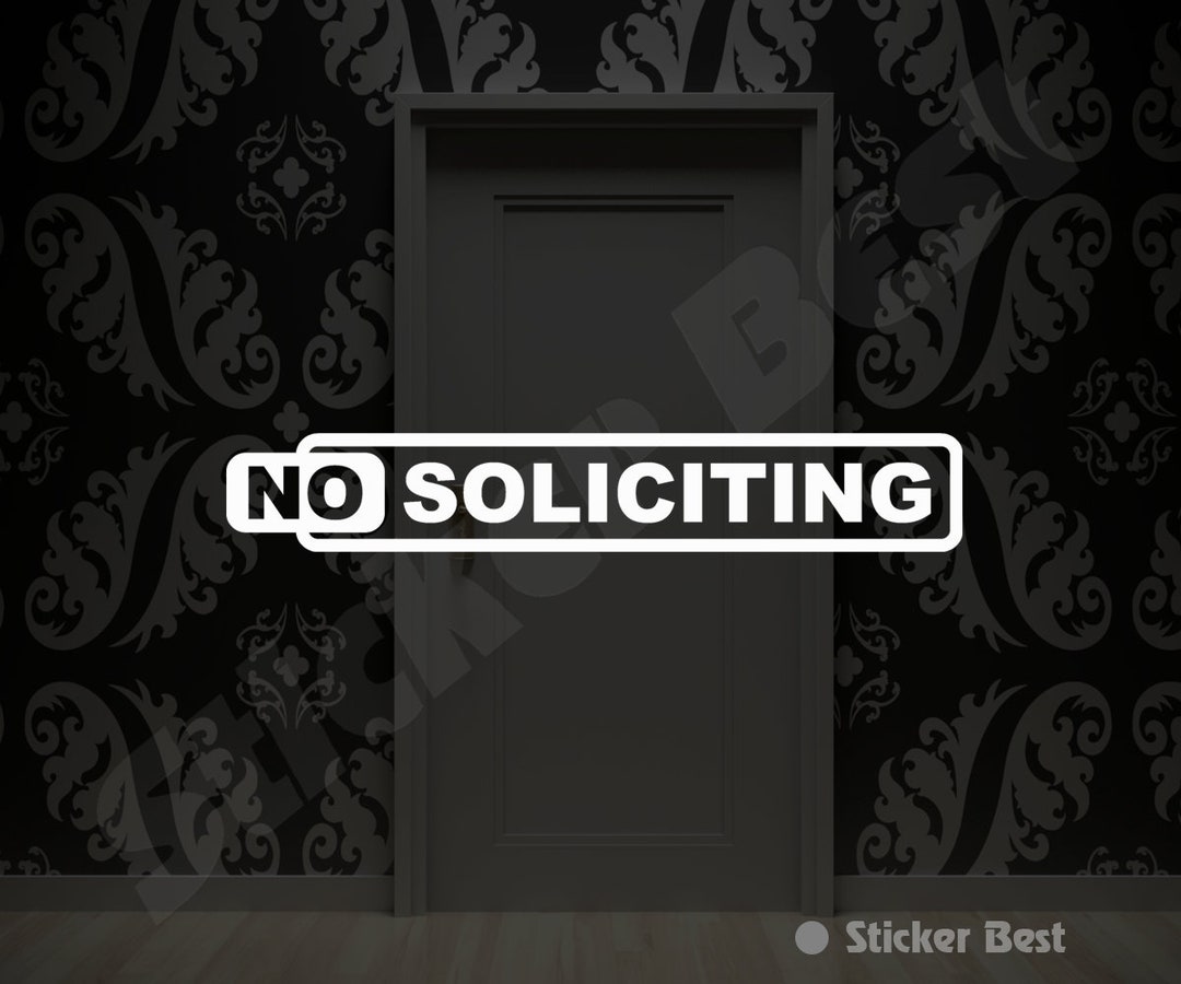 No Soliciting Decals Sticker Home Door Window Wall Sign Font - Etsy
