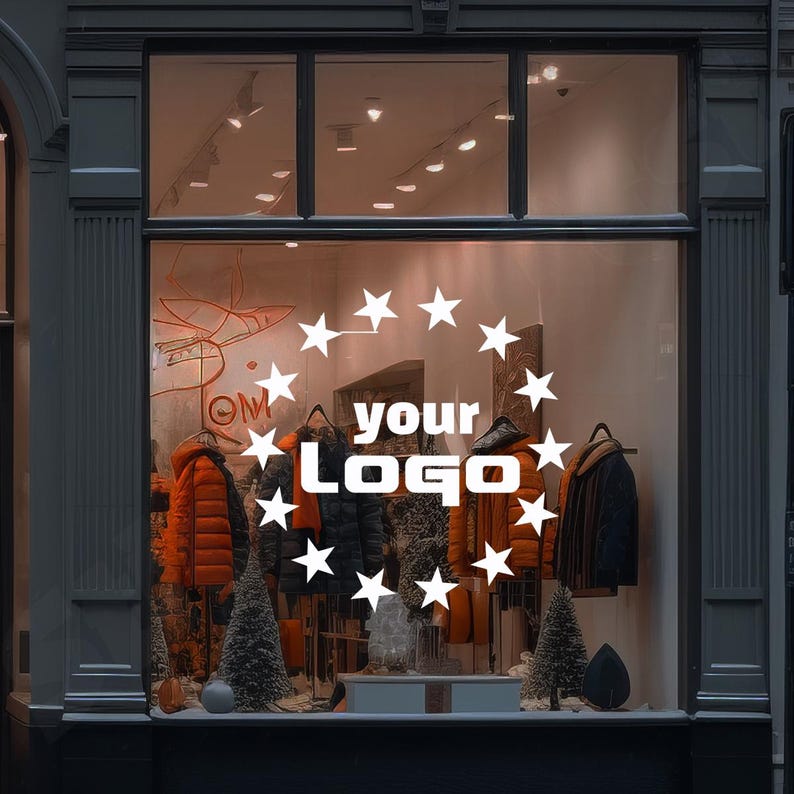 Custom Business Logo Decal: Storefront Window Sticker - Etsy