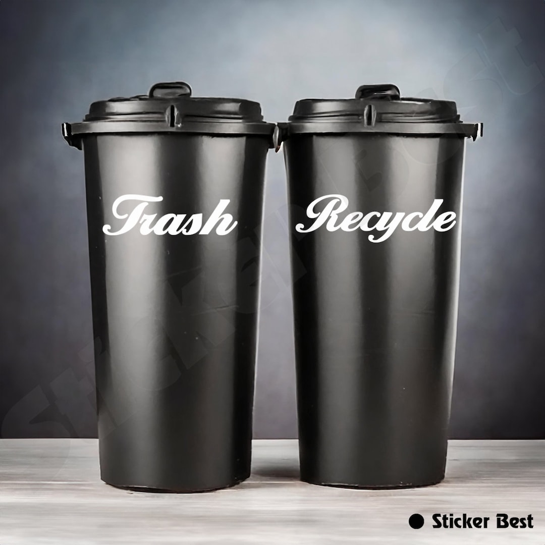 Recycle and Trash Decal Sticker Die Cut Vinyl Decals Stickers - Etsy