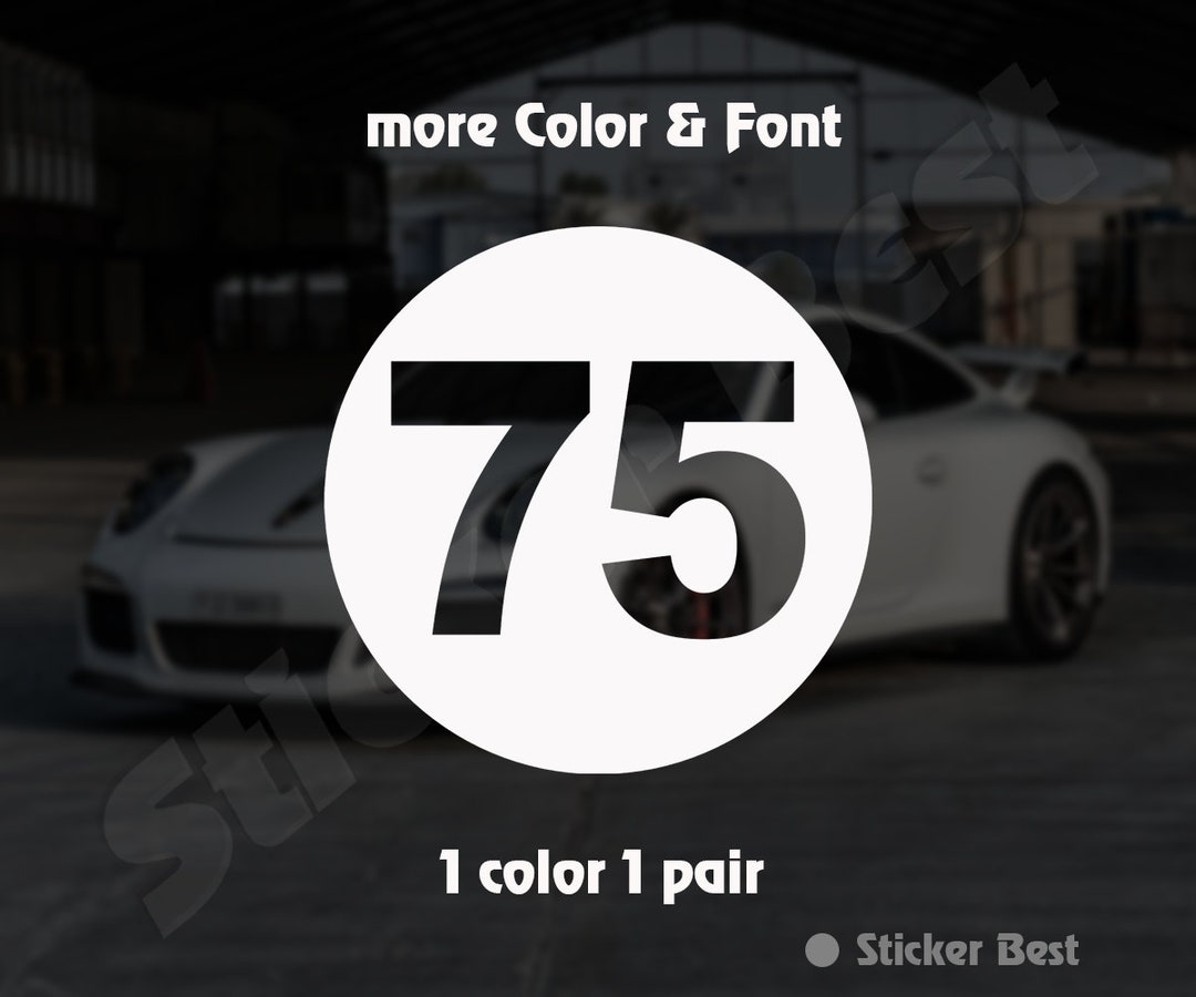 2x Custom Racing Number Circle Decal Vinyl Stickers - Etsy