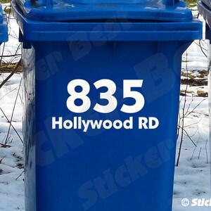 Trash Cans Number Decal Die Cut Decals Sticker Front Door Mailbox ...