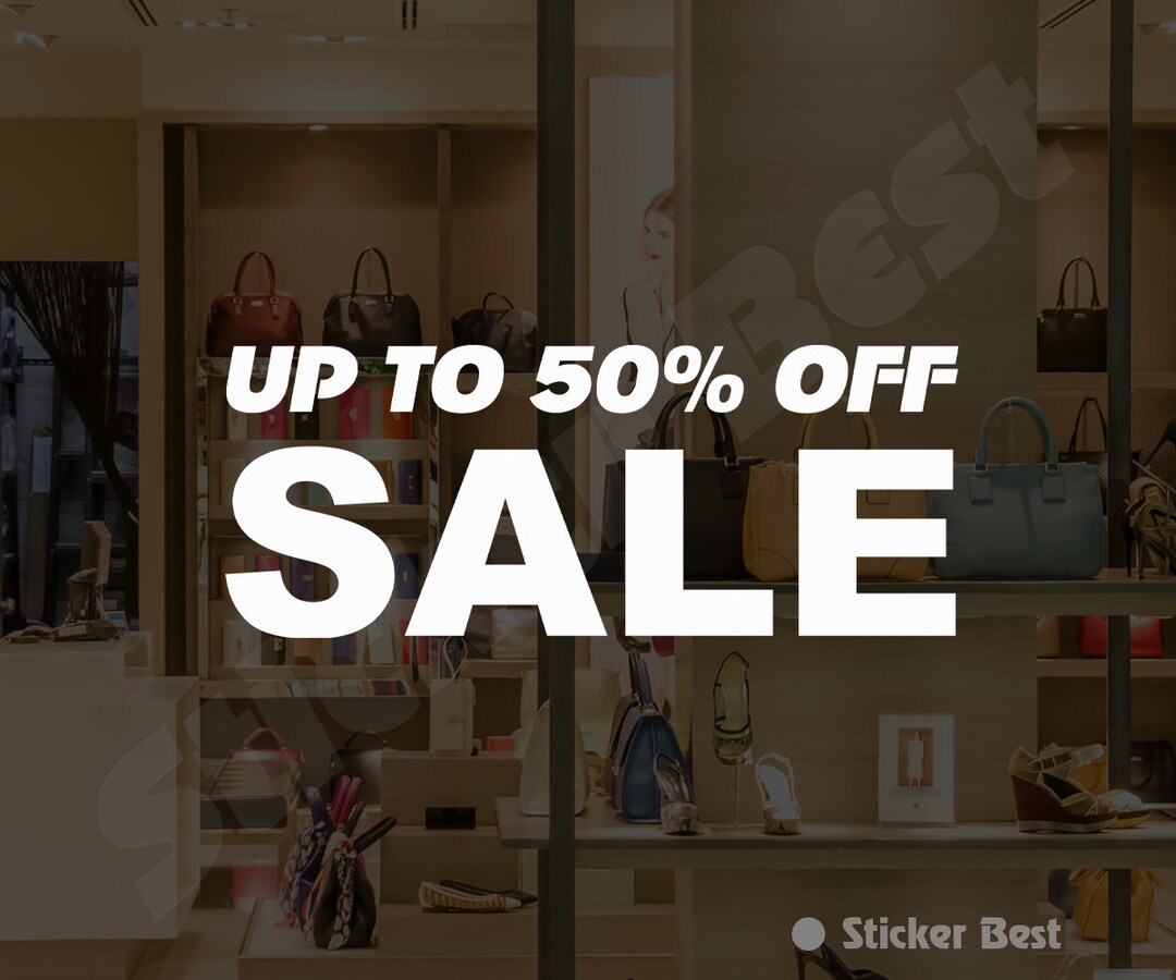 Store Sale Sign Decal - Store Sale Sticker - Store Window Sign - Sale ...