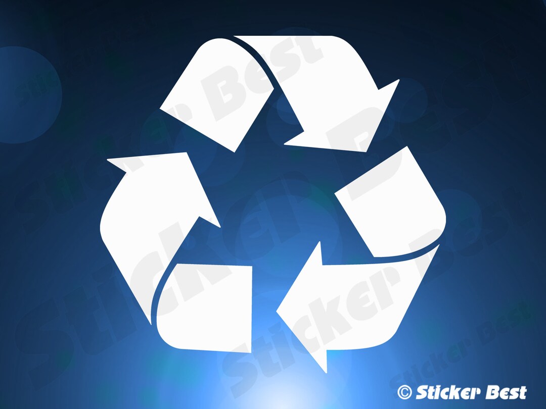 Recycle Symbol Decal Sticker Die Cut Vinyl Decals Stickers - Etsy