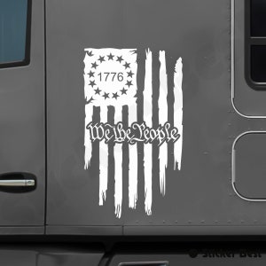 US Flag 1776 Decals, Distressed Flag Decals, We the People 1776 Decal ...