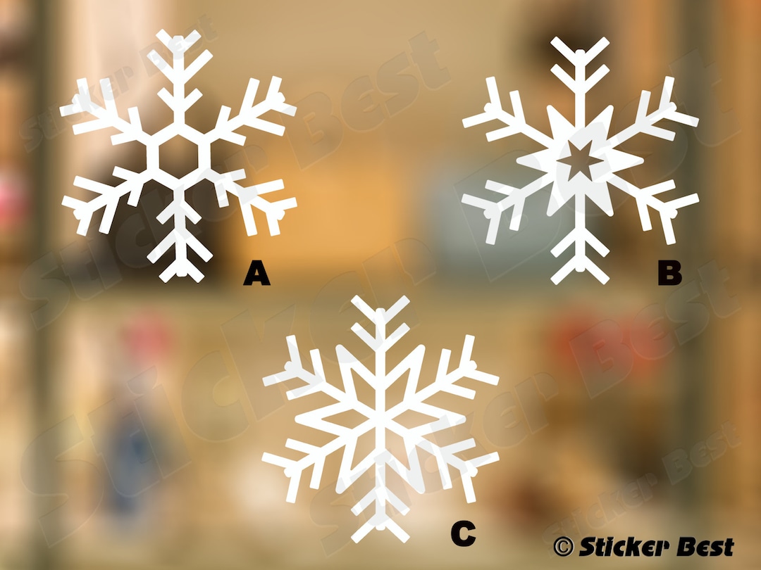Snowflake Decal Snow Decal Door Decal Snowflake Decals Snowflake ...