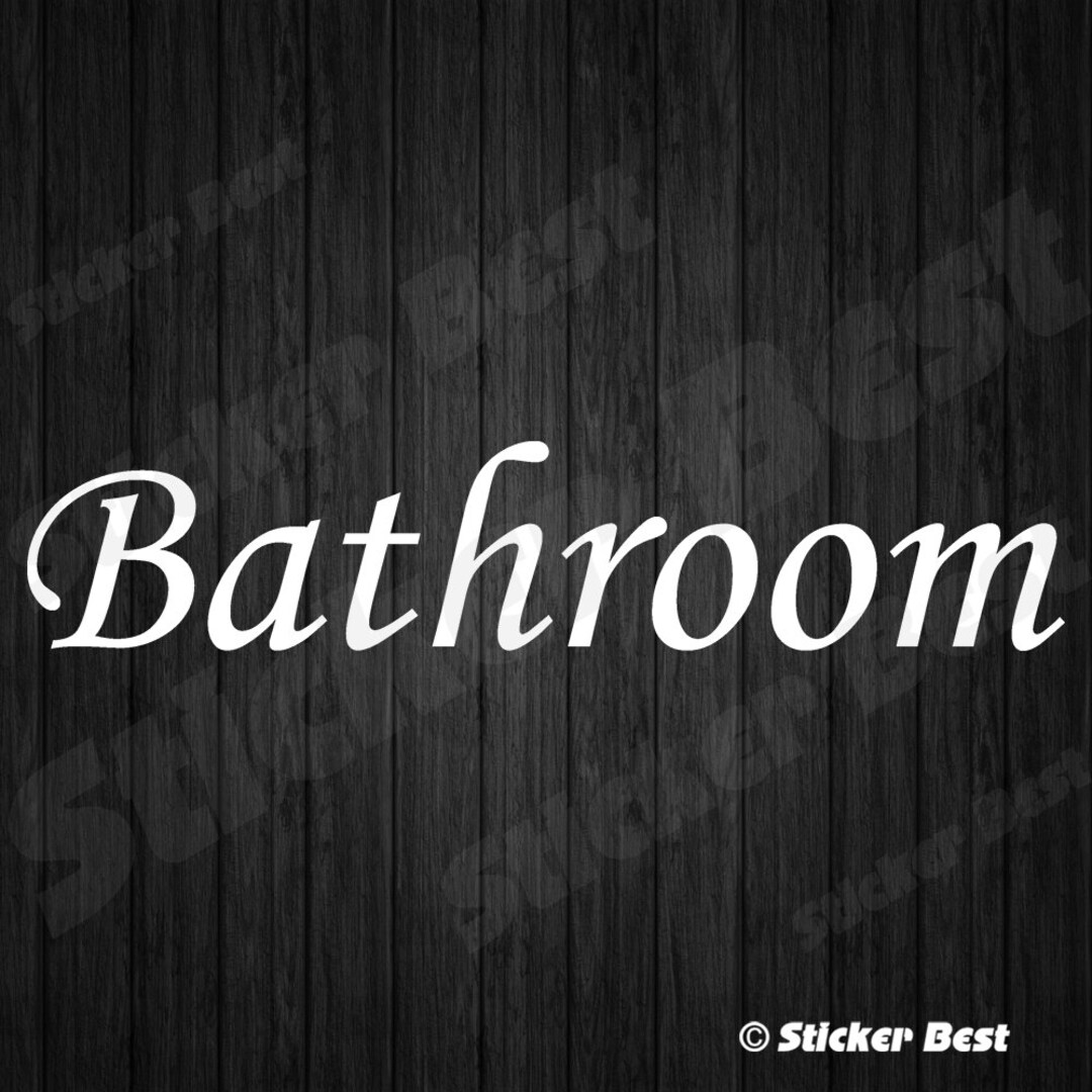 Bathroom Restroom Toilet Decal Sticker Business Store Shop - Etsy