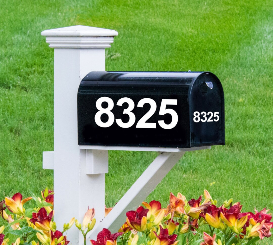 Mailbox Address Numbers Decal Sticker Die Cut - Etsy