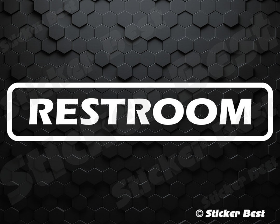 Restroom Sign Decal Vinyl Stickerbusiness Store Shop Door - Etsy