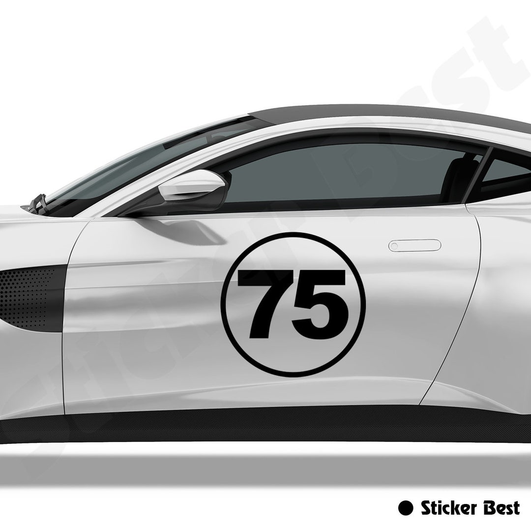 2x Custom Number Rally Racing Circle Decals - Custom Autocross Racing ...