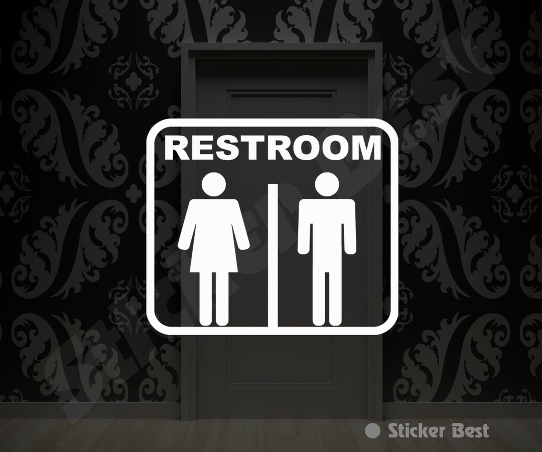 Restroom Sign Decals Men Restroom Sign Decals Women Restroom Sign ...