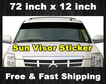 Sun Visor Decal - Etsy