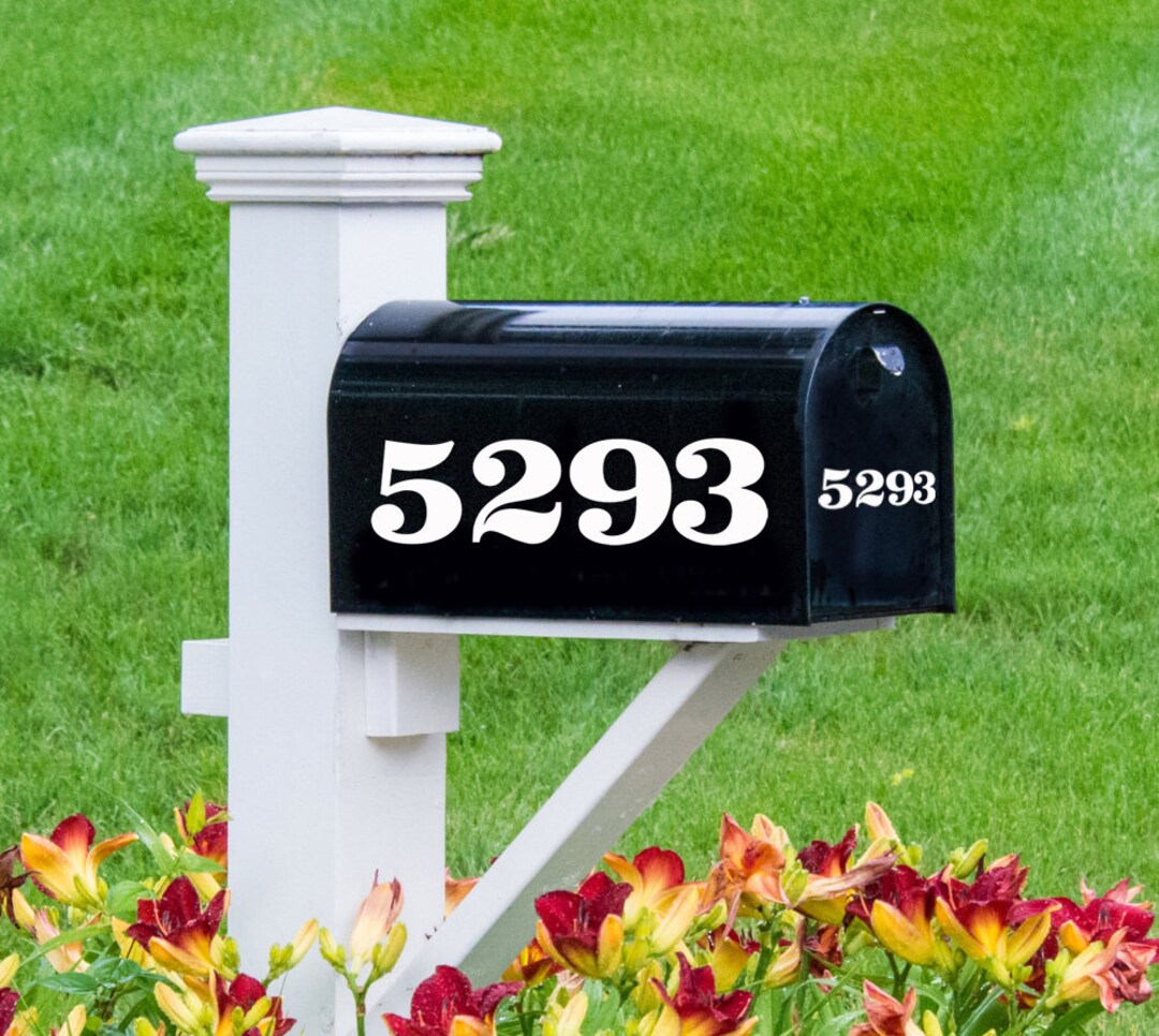 Mailbox Address Number Decals: Custom Vinyl Sticker - Etsy