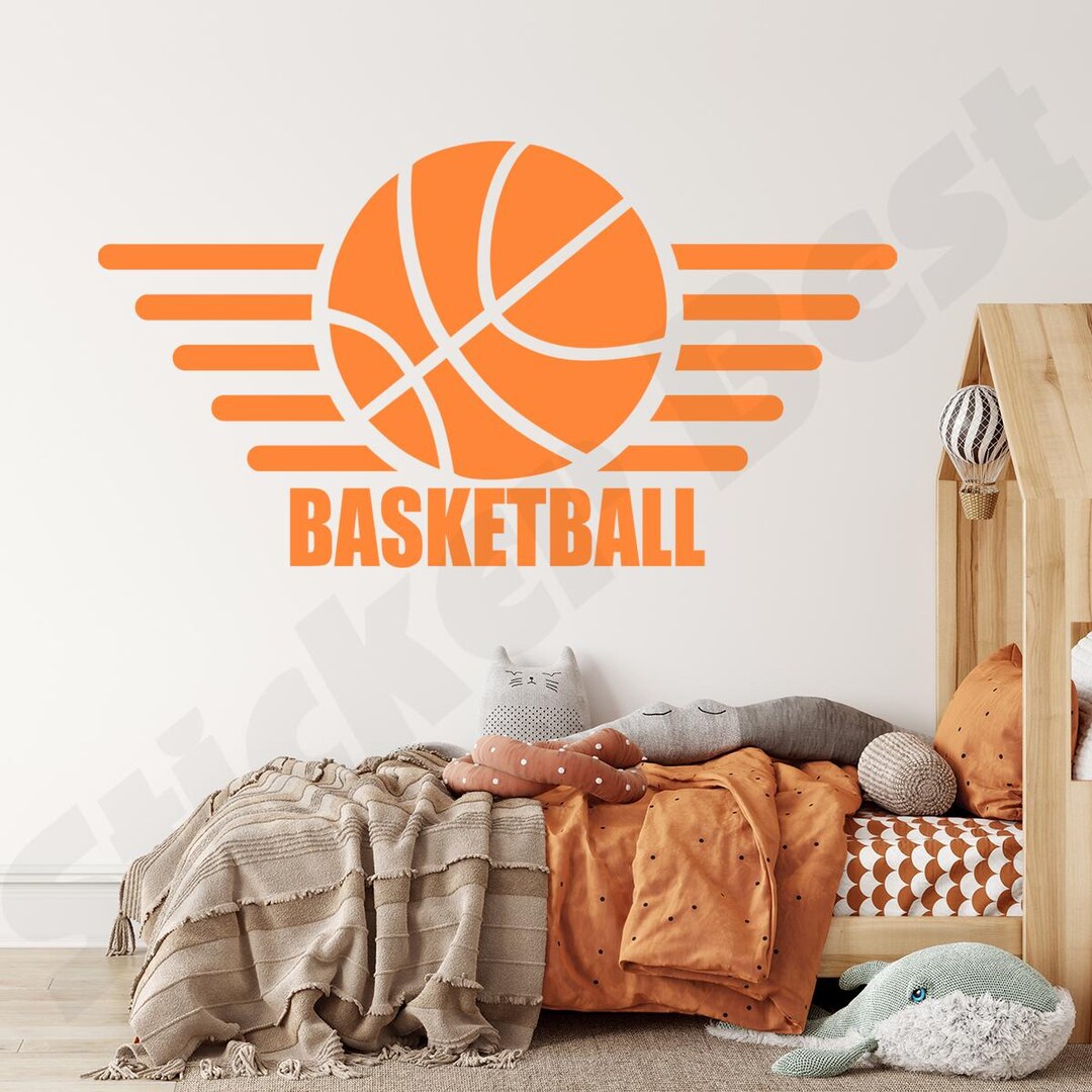 Basketball Decals - Basketball Wing Decal - Basketball Sticker - Basket ...
