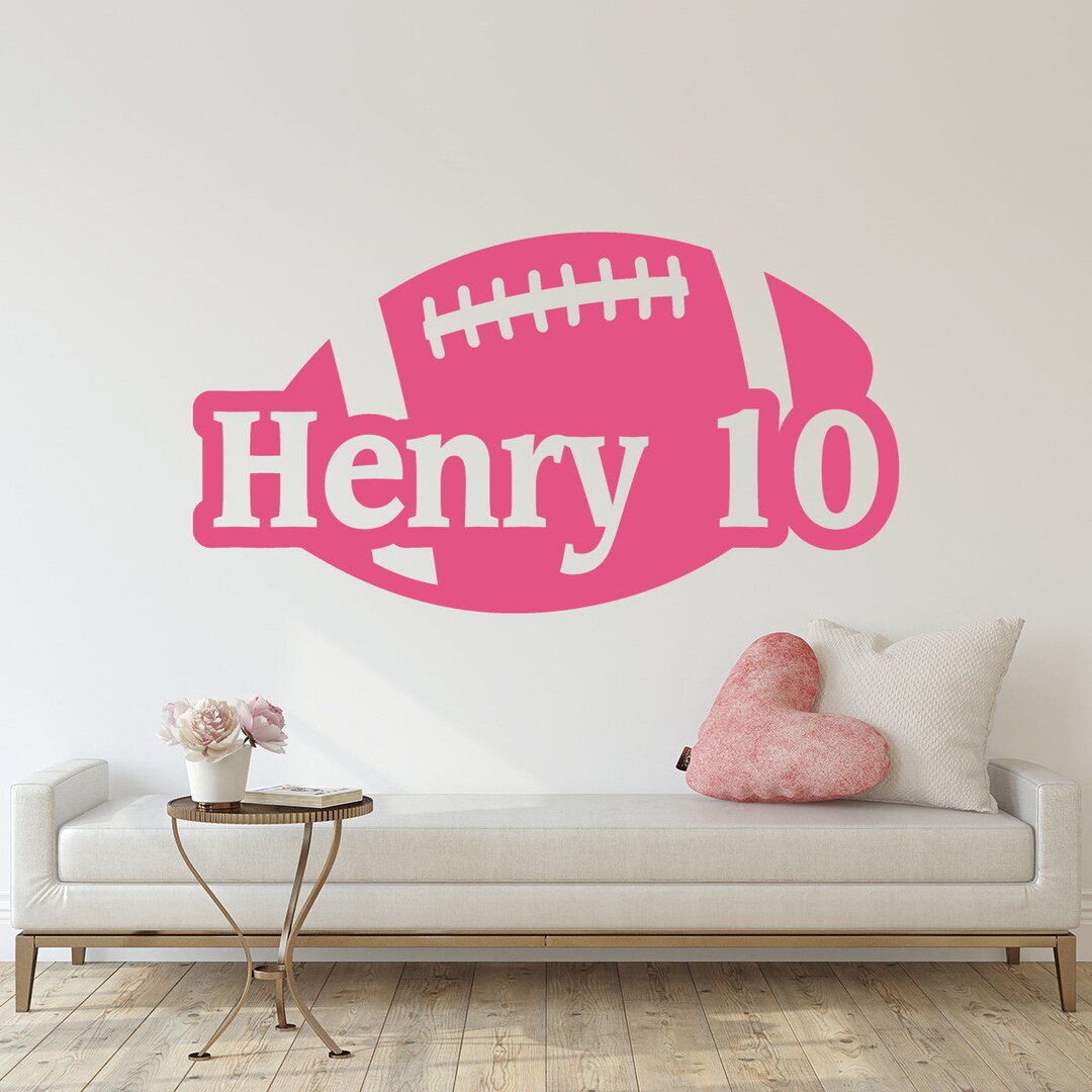 Football With Name Decal - Football Decal - Football Sticker - Name ...