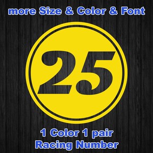 2x Custom Number Circle Rally Racing Decal Vinyl Sticker | Etsy
