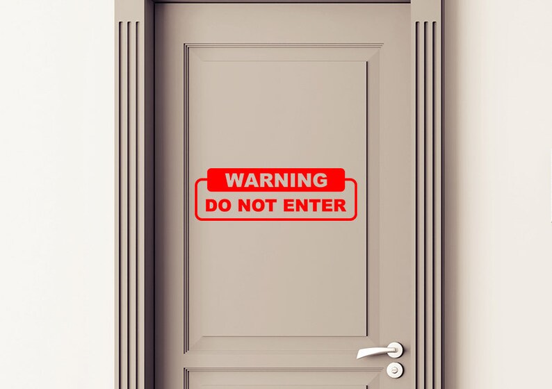 Do Not Enter Warning Decal Sticker Business Store Shop Window | Etsy