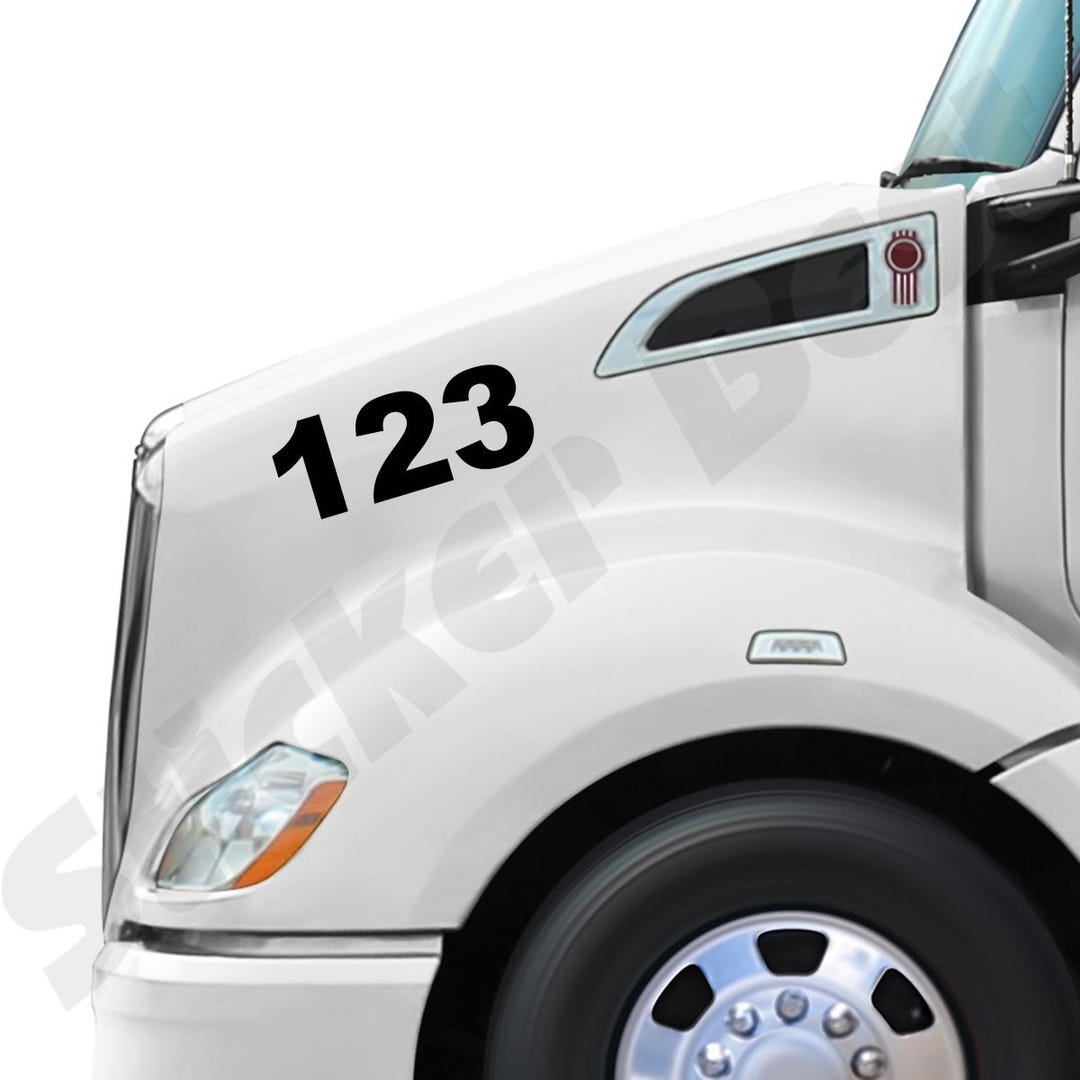 Custom Truck Number Decals: DOT & MC Number Stickers - USA Made (set of ...
