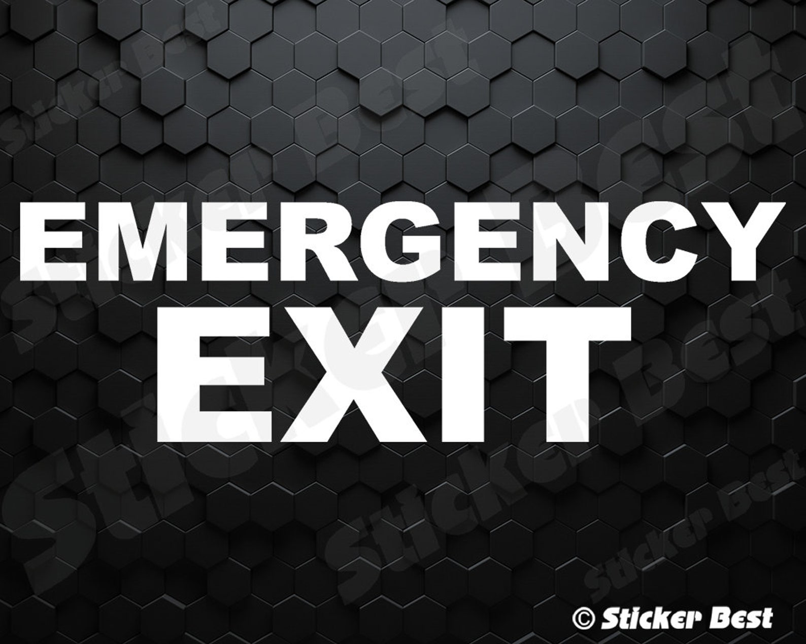 EMERGENCY EXIT Sign Decal Vinyl Sticker Door Window Wall - Etsy