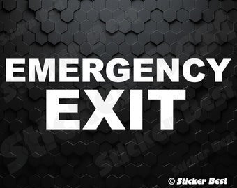 Emergency Exit Sticker - Etsy