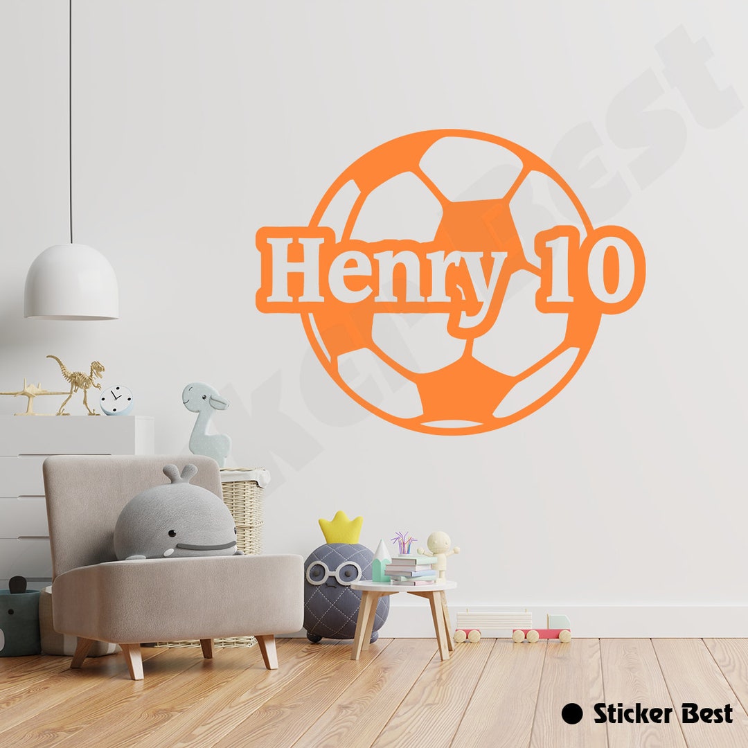 Soccer With Name Decal - Soccer Decal - Soccer Sticker - Name Decals ...