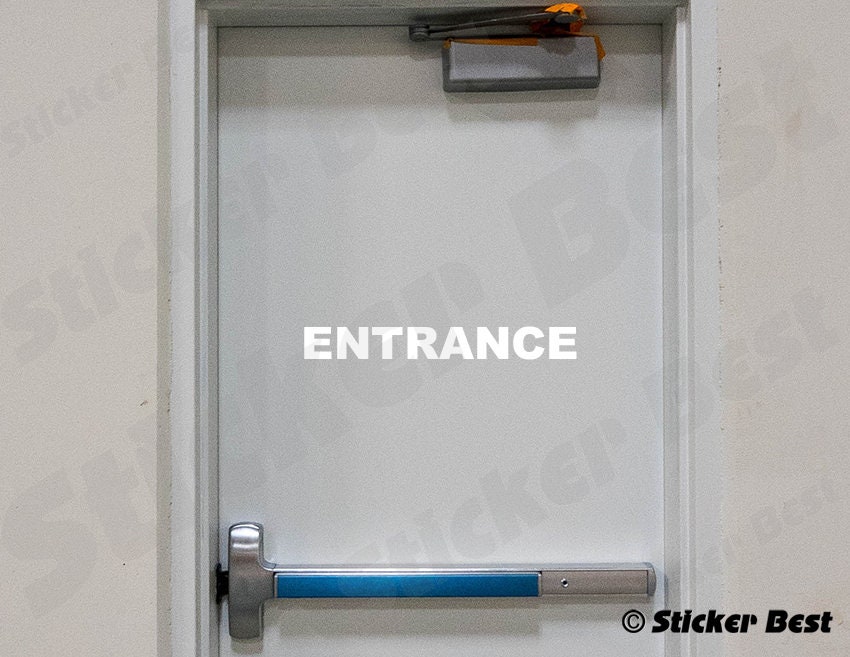 ENTRANCE Sign Decal Sticker Business Store Shop Door Window - Etsy