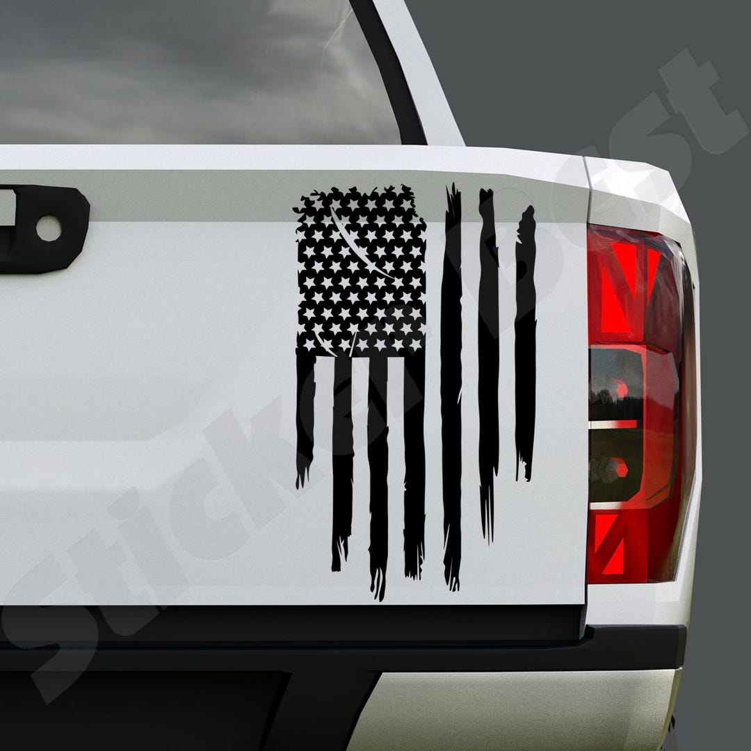 Distressed American Flag Decal: USA Vinyl Sticker - Etsy