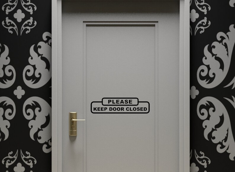 Please Keep Door Closed Decal Sticker Business Store Shop Door | Etsy