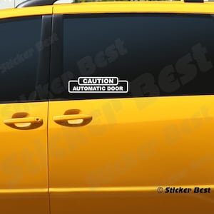 Caution Automatic Door Sign Decal Sticker Business Auto Door Window - Etsy