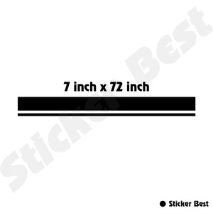 7" Auto Racing Rally Stripes Decals Car Body Hood Trunk Graphics Vinyl ...