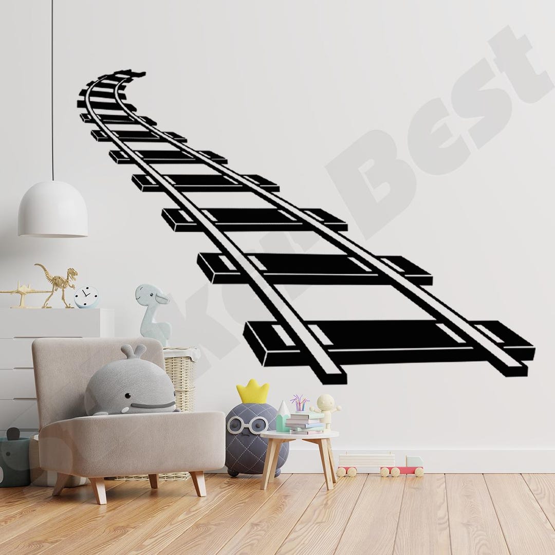 Train Track Decal Wall Vinyl Sticker Railroad Decals - Etsy