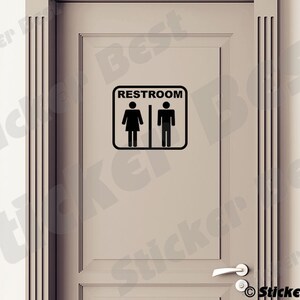 Restroom Sign Decals Men Restroom Sign Decals Women Restroom Sign ...