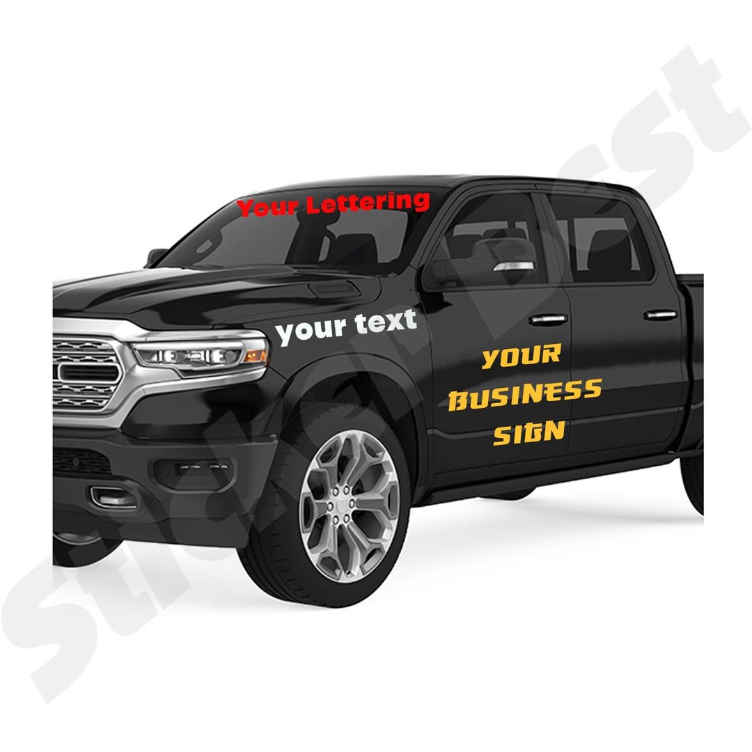 Custom Lettering Decal: Personalized Vinyl Sticker for Car, Laptop ...