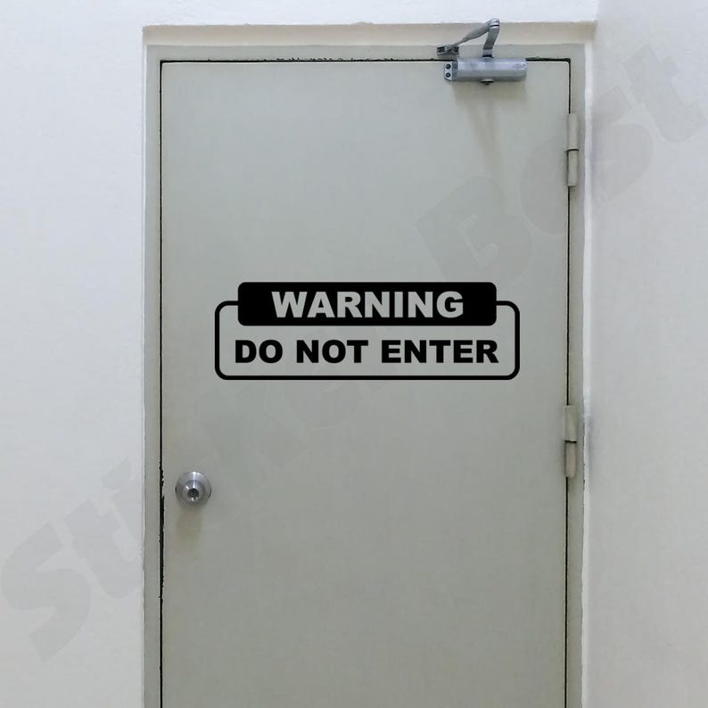 Do Not Enter Warning Decal Sticker Business Store Shop Window Wall ...