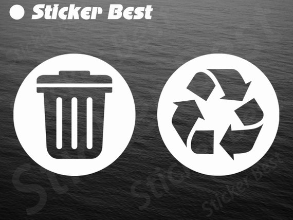 Recycle and Trash Symbol Decal Sticker Die Cut Decals Stickers - Etsy