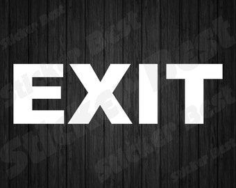 Exit Decal Sticker Business Sign Door Store Window Decal - Etsy