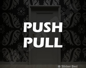 Custom Color PUSH N PULL Set of 2 Push and Pull Sign Push and Pull ...