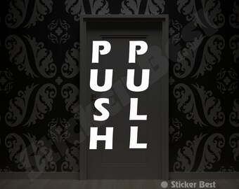 Custom Color PUSH N PULL Set of 2 Push and Pull Sign Push and Pull ...