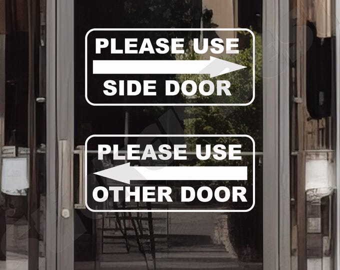 Please Use Front Door Sign With Arrow Welcome Entry Door Directional ...