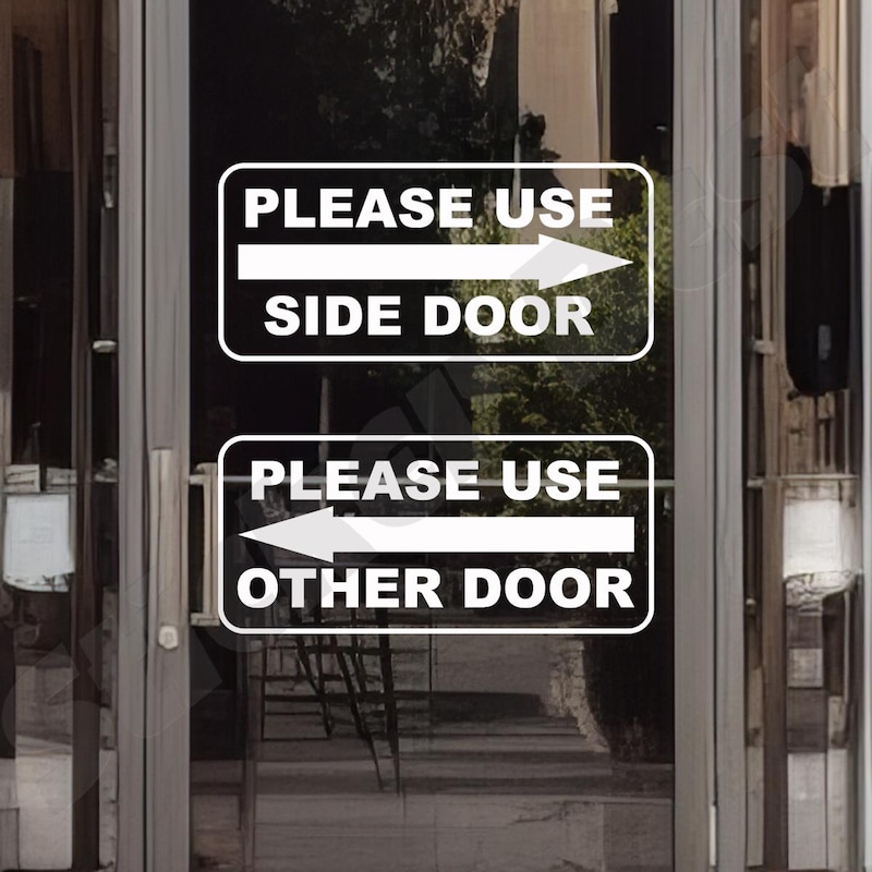 Use Side Door Sign - Etsy