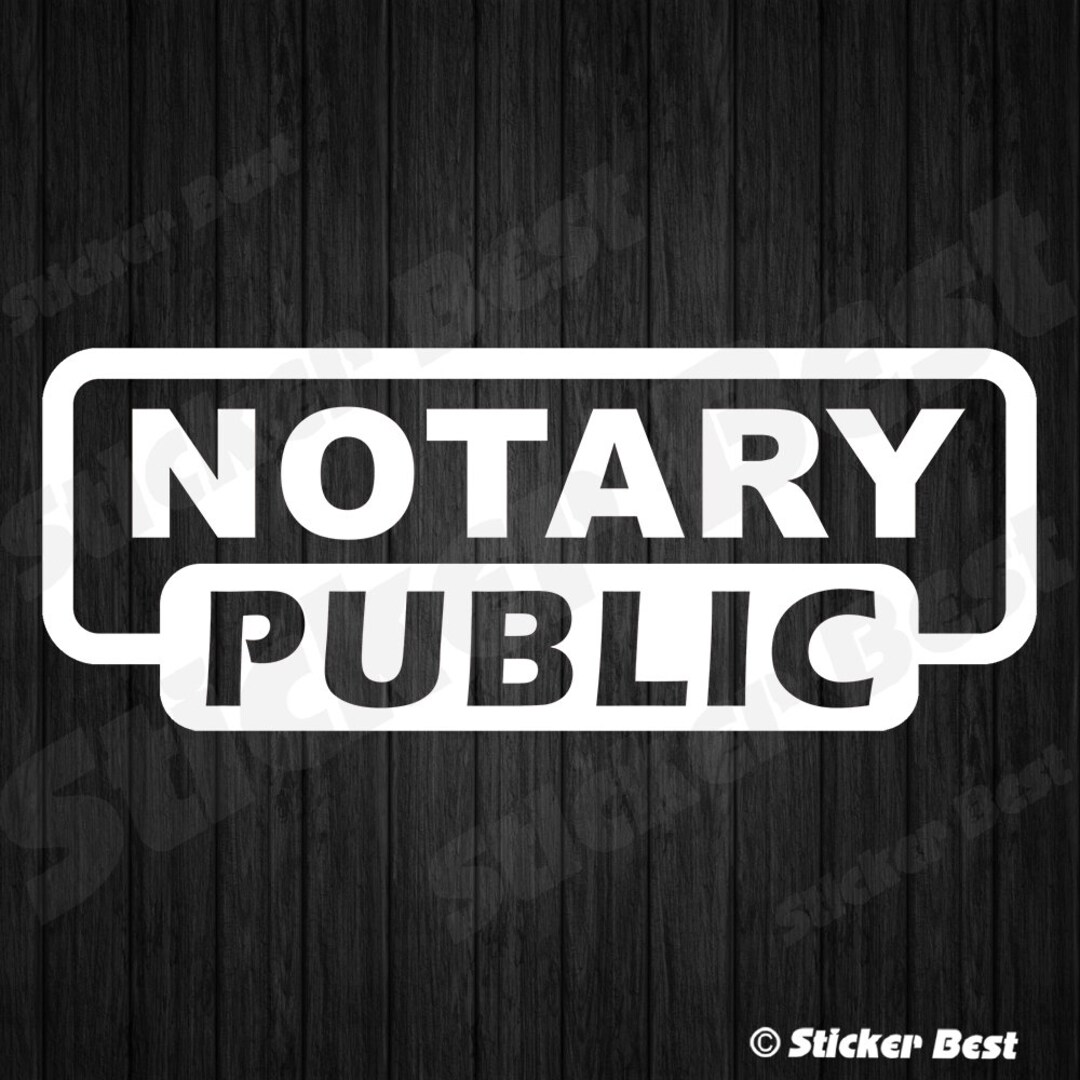 Notary Public Decal Sticker Business Store Shop Door Window - Etsy