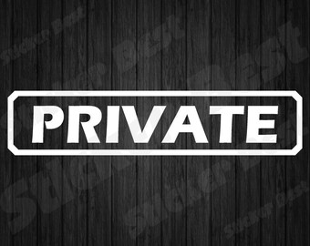 Private Door Decal - Etsy