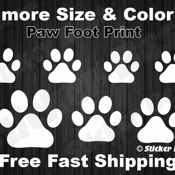 Paw Print Wall Decal - Etsy