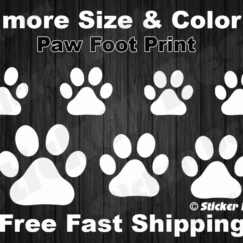 Paw Print Wall Decal - Etsy