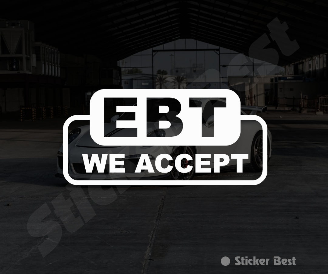 We Accept EBT Decal Store Business Window Door Metal Vinyl Sticker ...