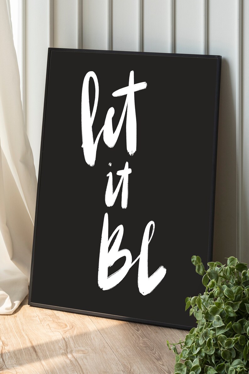 Let It Be Wall Art, Beatles Poster, Art Print, Gift for Her or for Him ...