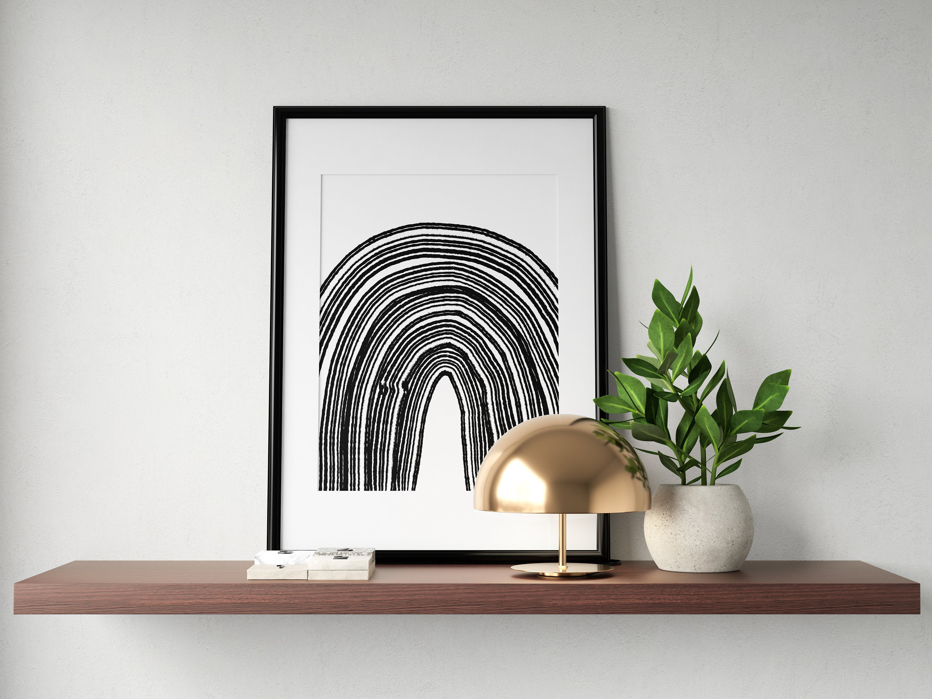 Somewhere Over the Rainbow Art Print Minimalist Art Abstract | Etsy