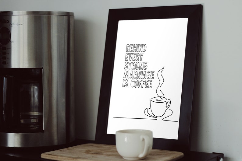 Coffee Art Print Coffee Lovers Poster Coffee Quote Poster - Etsy